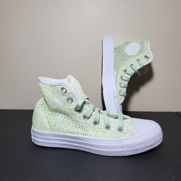 Converse | Shoes | Converse Chuck Taylor All Star Hi Wasabi Green Mesh ...